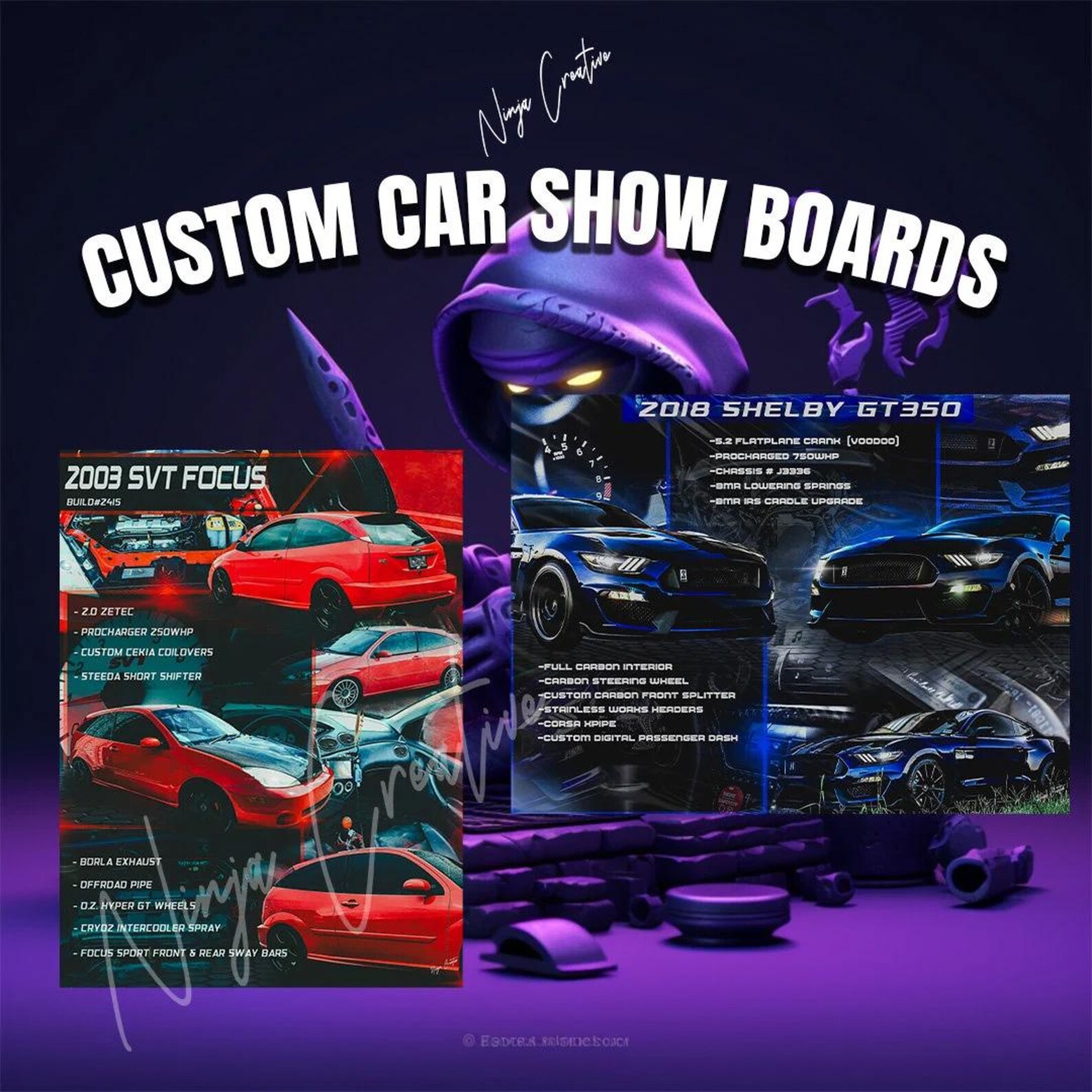 Custom Car Show Board Car Board Design/ 24x36 Car Show Board/ Custom ...