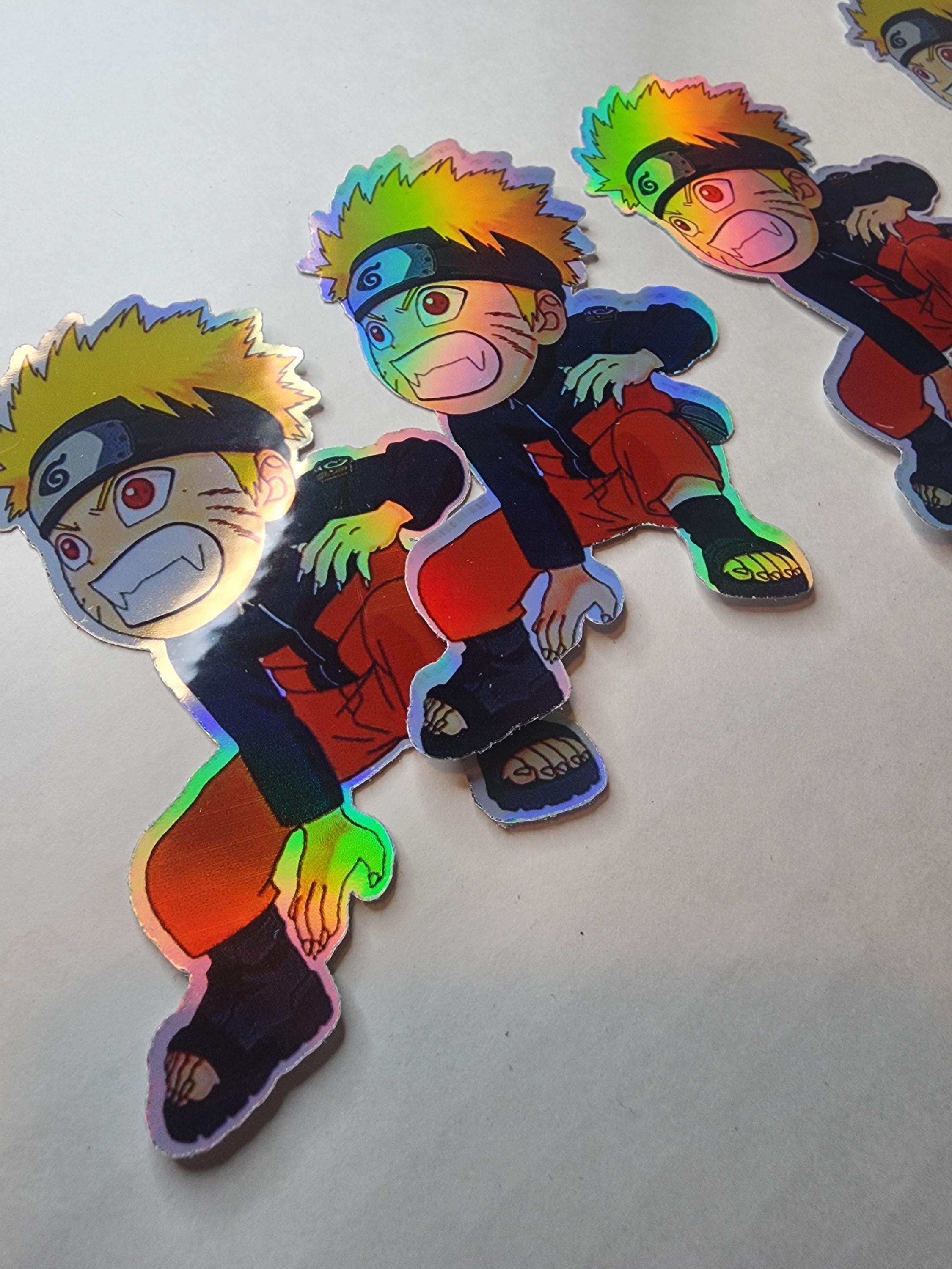 9 Tails Naruto Holographic Sticker Crouching 9 Tails Sticker Vibrant ...