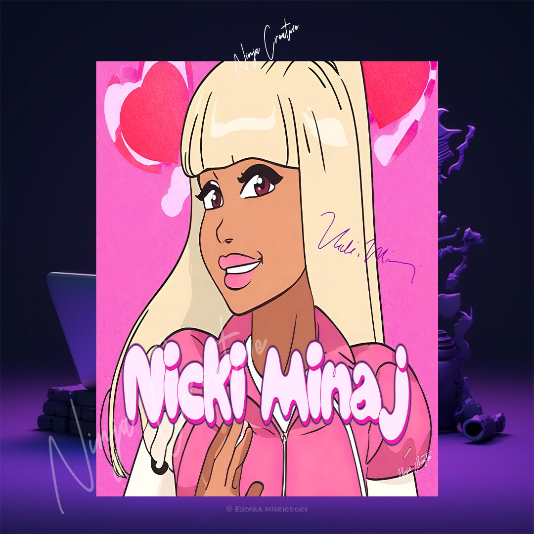 Nicki Minaj Anime Style Signed Poster autograph Signed Poster Print ...