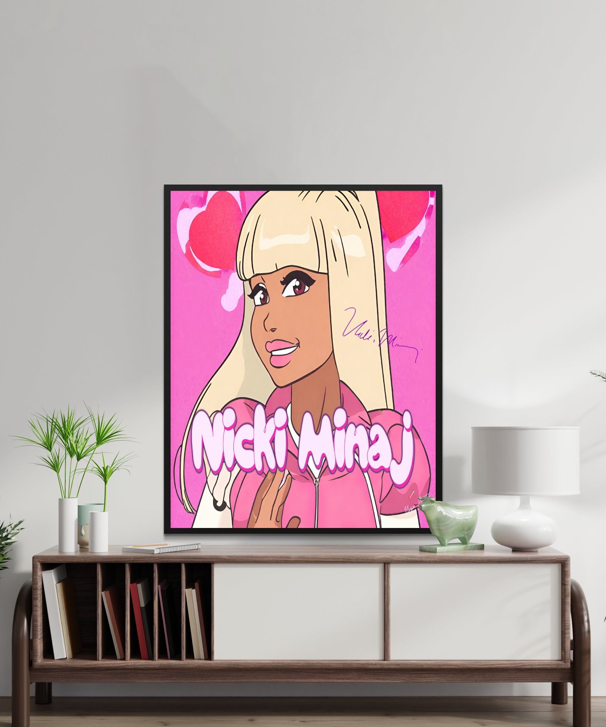 Nicki Minaj Anime Style Signed Poster autograph Signed Poster Print ...
