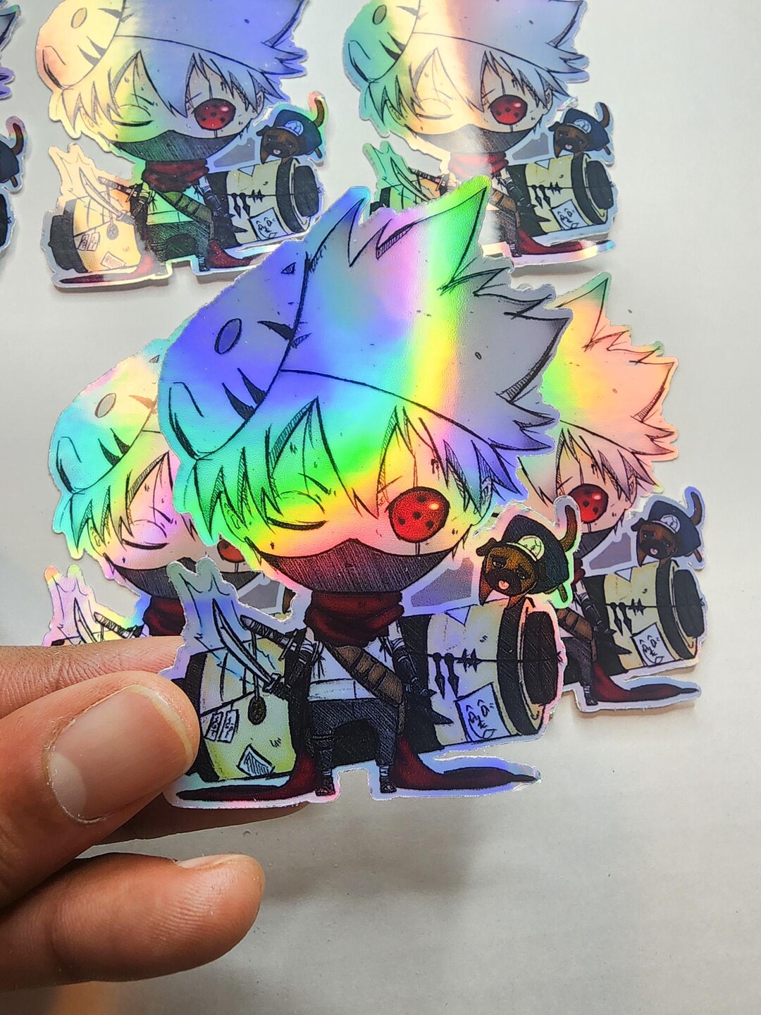 Kakashi Hatake Holographic Sticker Naruto Anime Chibi, Perfect for Fans ...