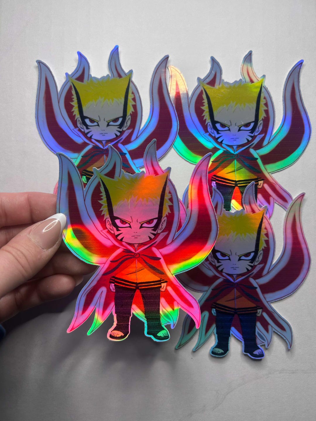 9holographic Naruto Kurama Mode Sticker Anime Fan Collectible - Etsy