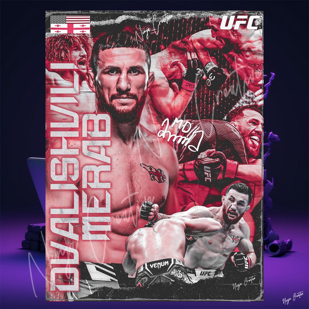 Custom Signed Merab Dvalishvili UFC Poster Bantamweight Star Limited ...