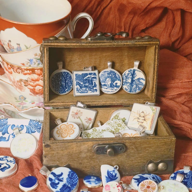 Jewellery Broken China - Etsy