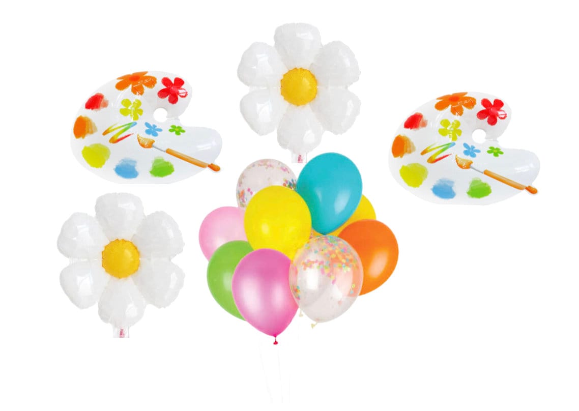 Painting Balloons Pallette/brush Party Supplies Balloons/happy Birthday ...