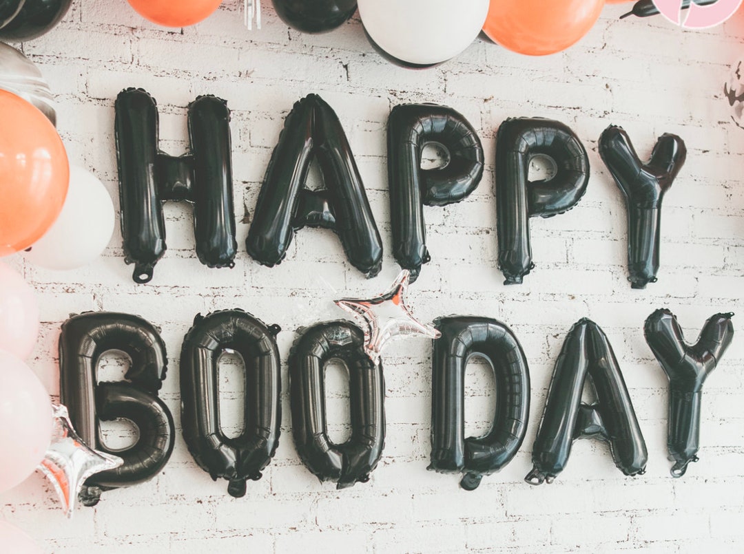 Happy Boo Day Letters Banner / for Hallooween Birthday / Spooky Party ...