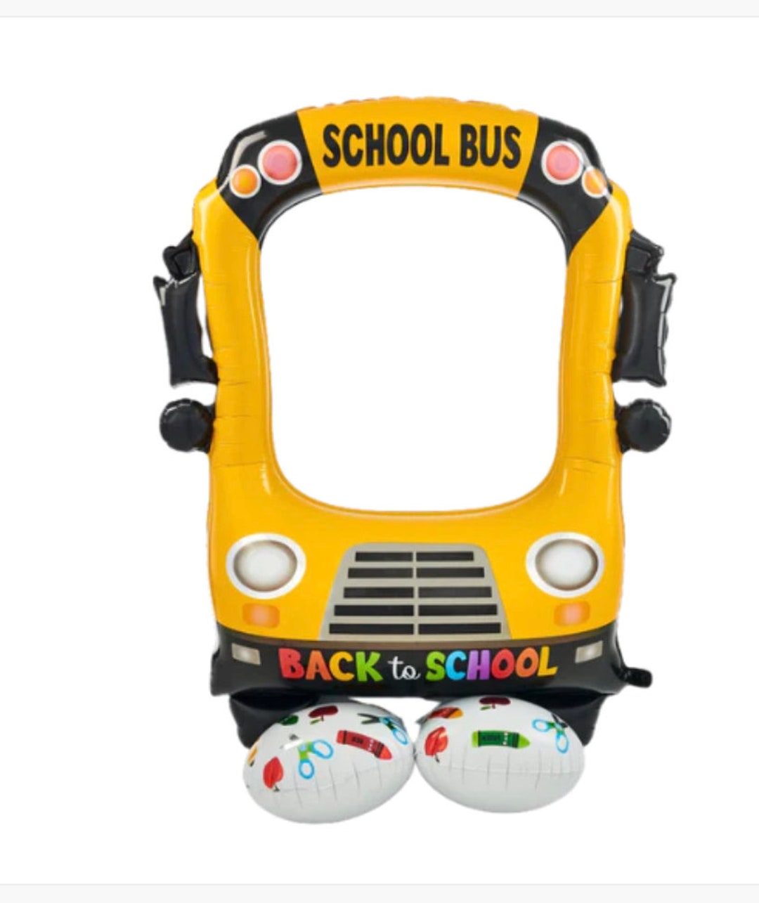 Back to School Prop School Bus Foil Balloons , Photo Day Kids ...