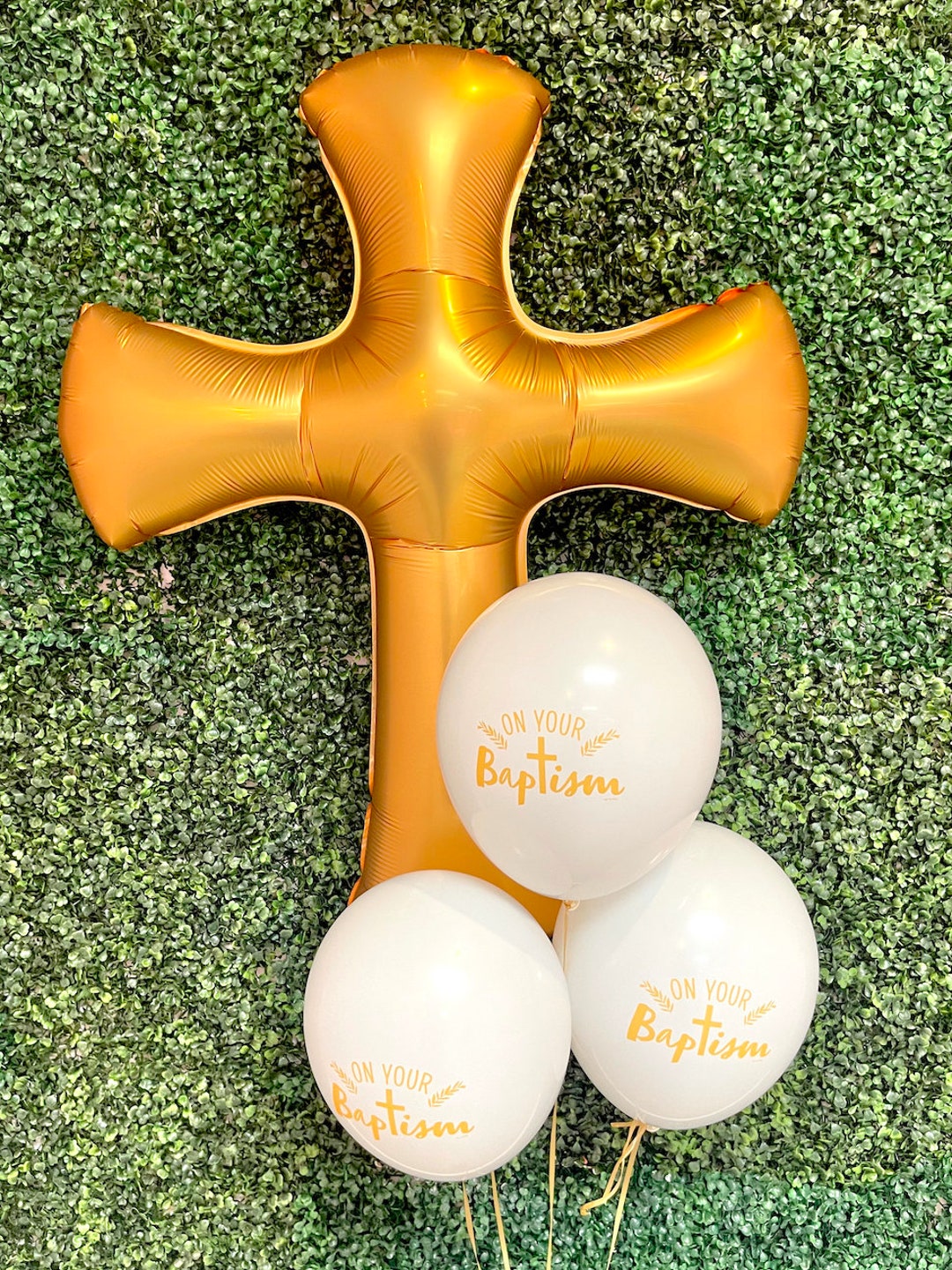 Baptism and Christening Balloons, Cross Blessed Decoration, Party Theme ...