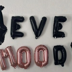 4 Ever Moody Party Theme Decoration Banner Foil Letters, Happy Birthday ...