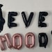 4 Ever Moody Party Theme Decoration Banner Foil Letters, Happy Birthday ...