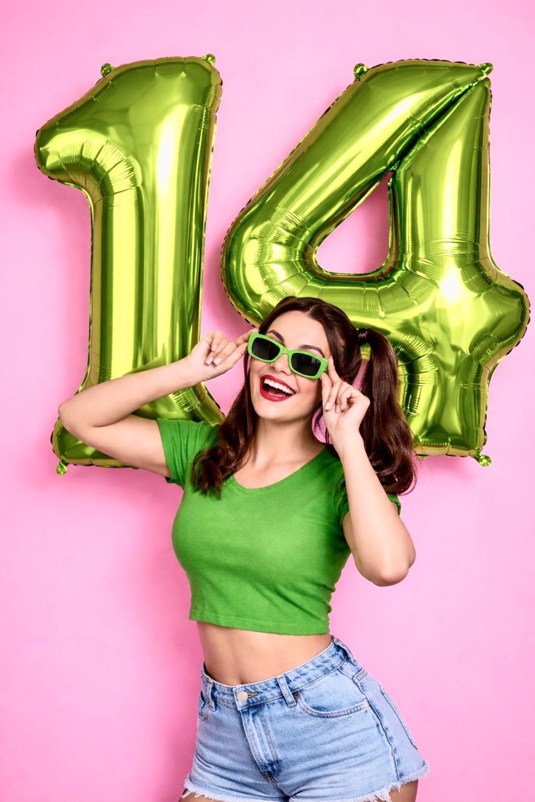 Lime Green Number Balloon 40 Inch | Large Foil | Birthday Age | Choose ...