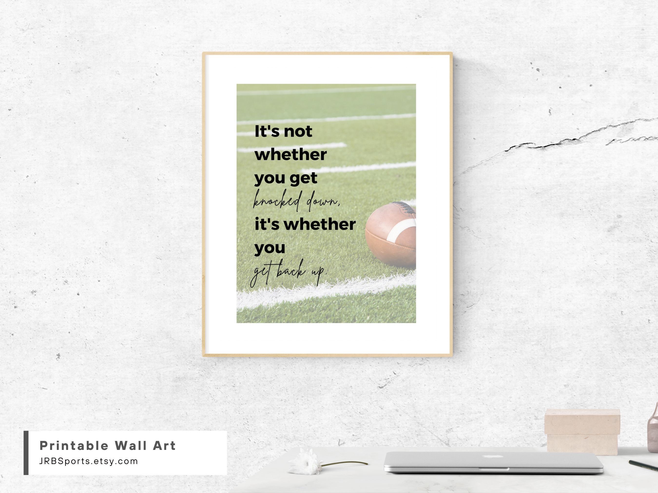 Inspirational Football Sports Printable Wall Art Sports Print for Kids ...