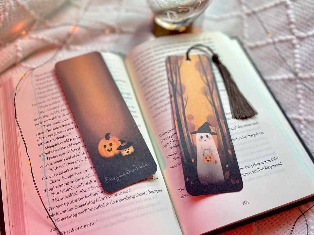 Bookmark - Spooky Halloween Ghost | Handmade Bookmarks With Tassel ...