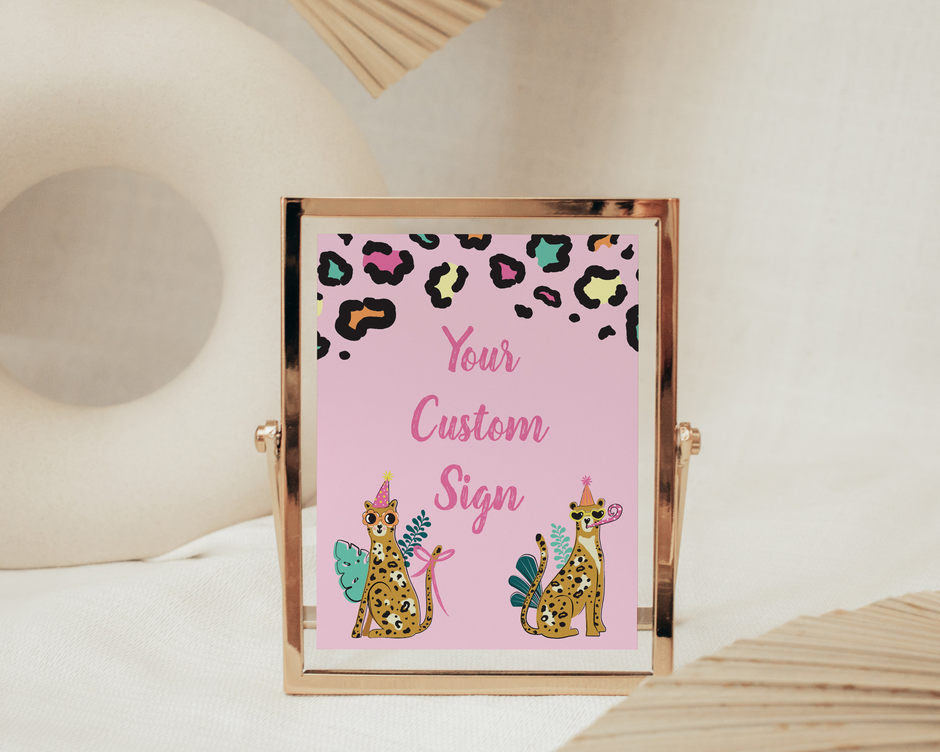 Party Animals Birthday Signage Template | Editable Table Sign for ...