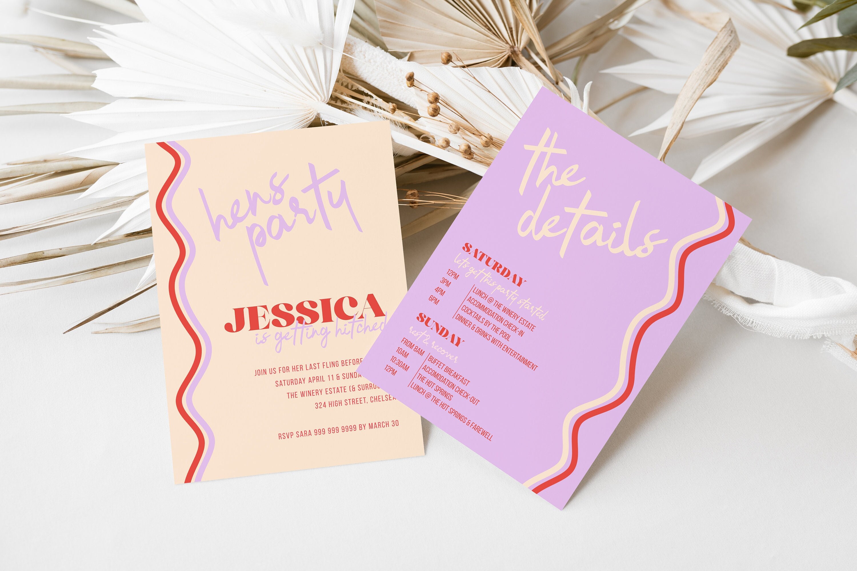 Hen Party Invite Hens Weekend Invitation Bachelorette Party Invites ...
