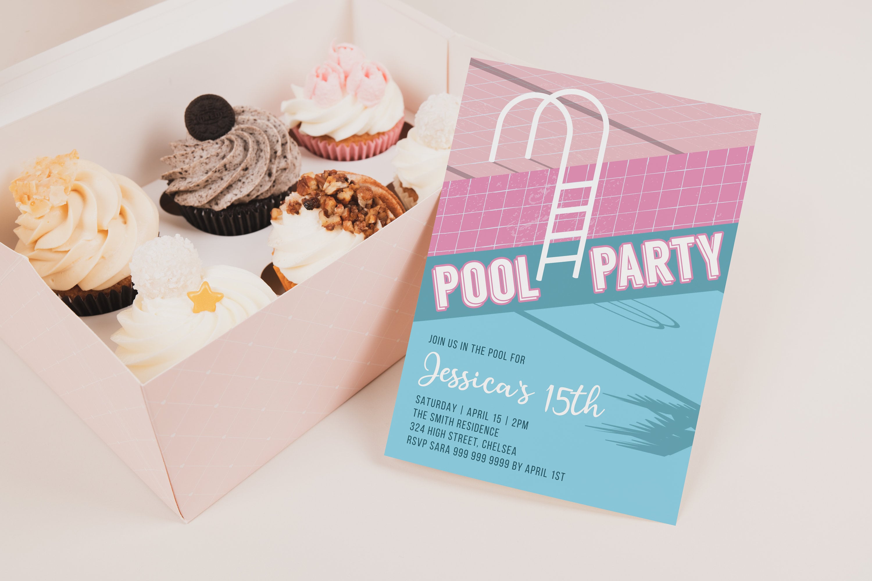 Teenage Pool Party Invitation | Pool Party Digital Invite for Teenagers ...