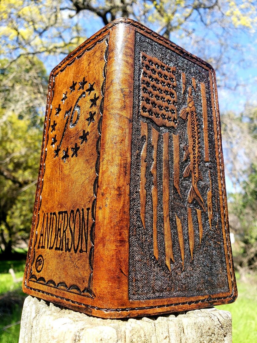 Hand Tooled Leather Wallet for Men Unique Men's Leather - Etsy