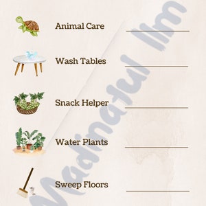 Classroom Job Chart | Montessori Inspired - Etsy