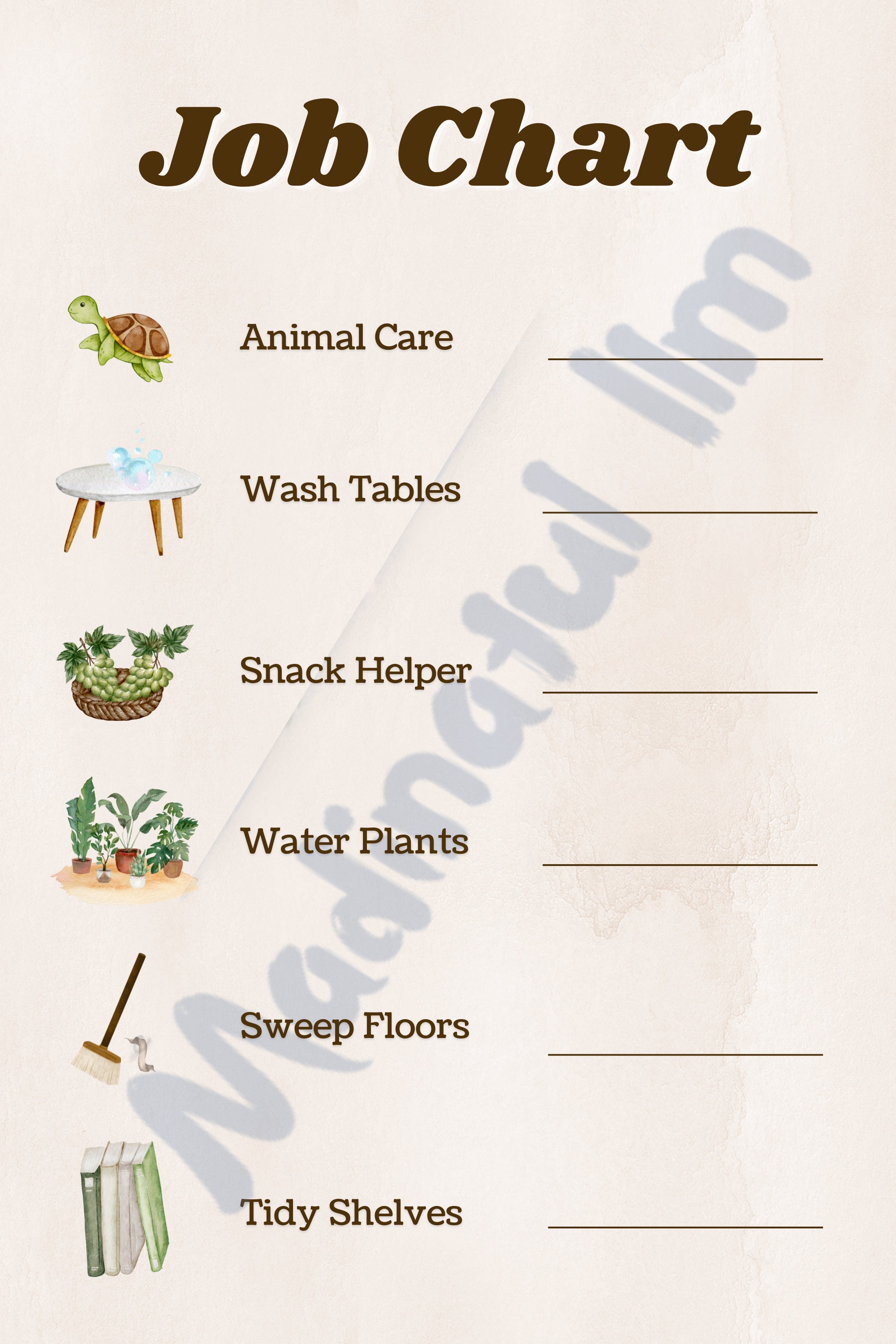 Classroom Job Chart | Montessori Inspired - Etsy