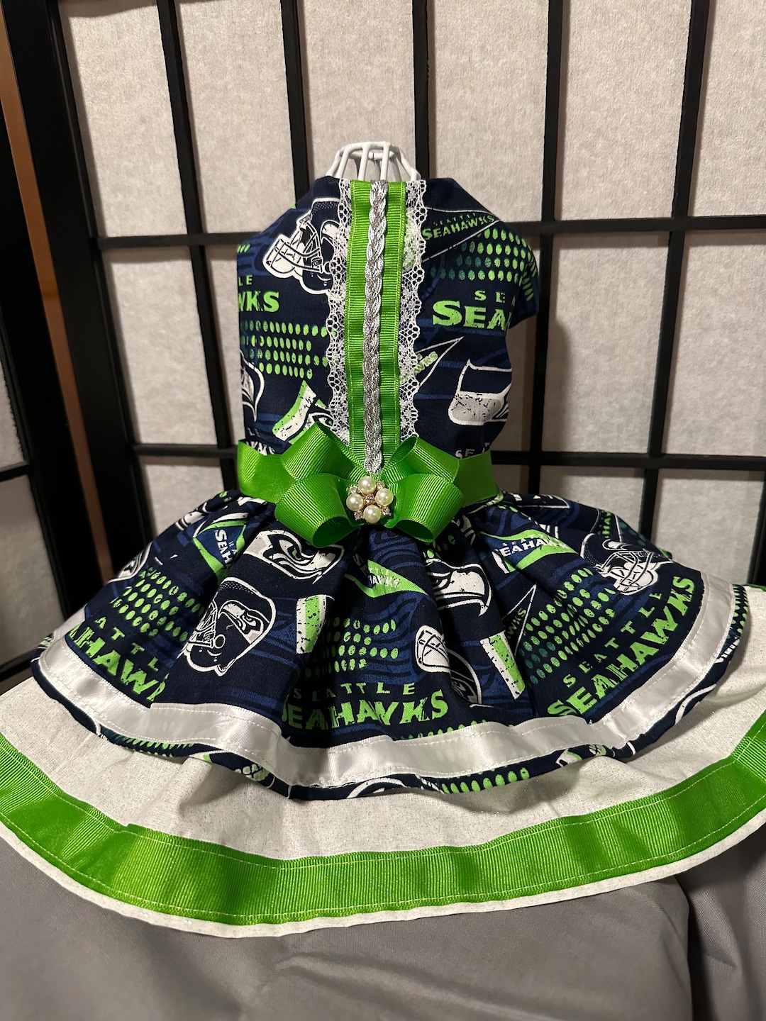 Seattle Seahawks Dog Football Dress Green & Blue - Etsy