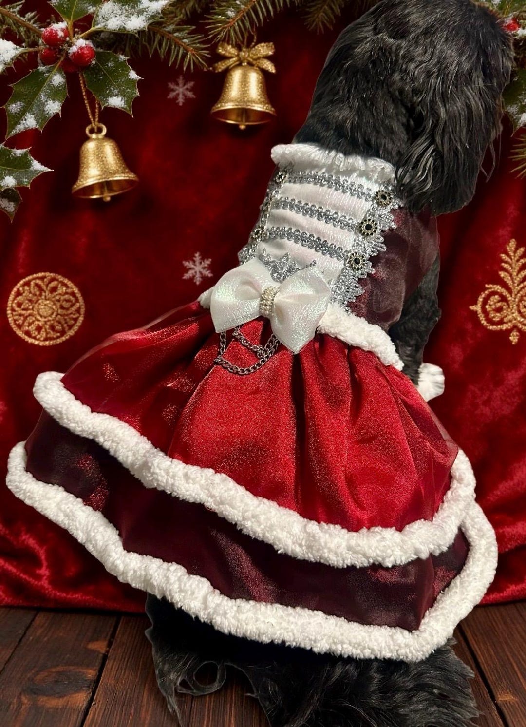 Christmas Burgundy Nutcracker Festive Fancy Dog Dress - Etsy