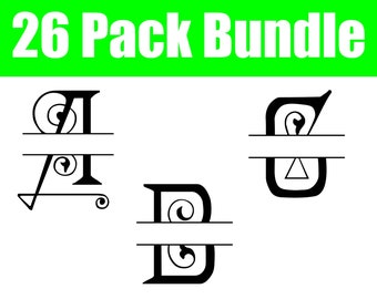 Movie Ticket Font, Split Monogram Alphabet SVG, DXF, PNG, Cut File for ...