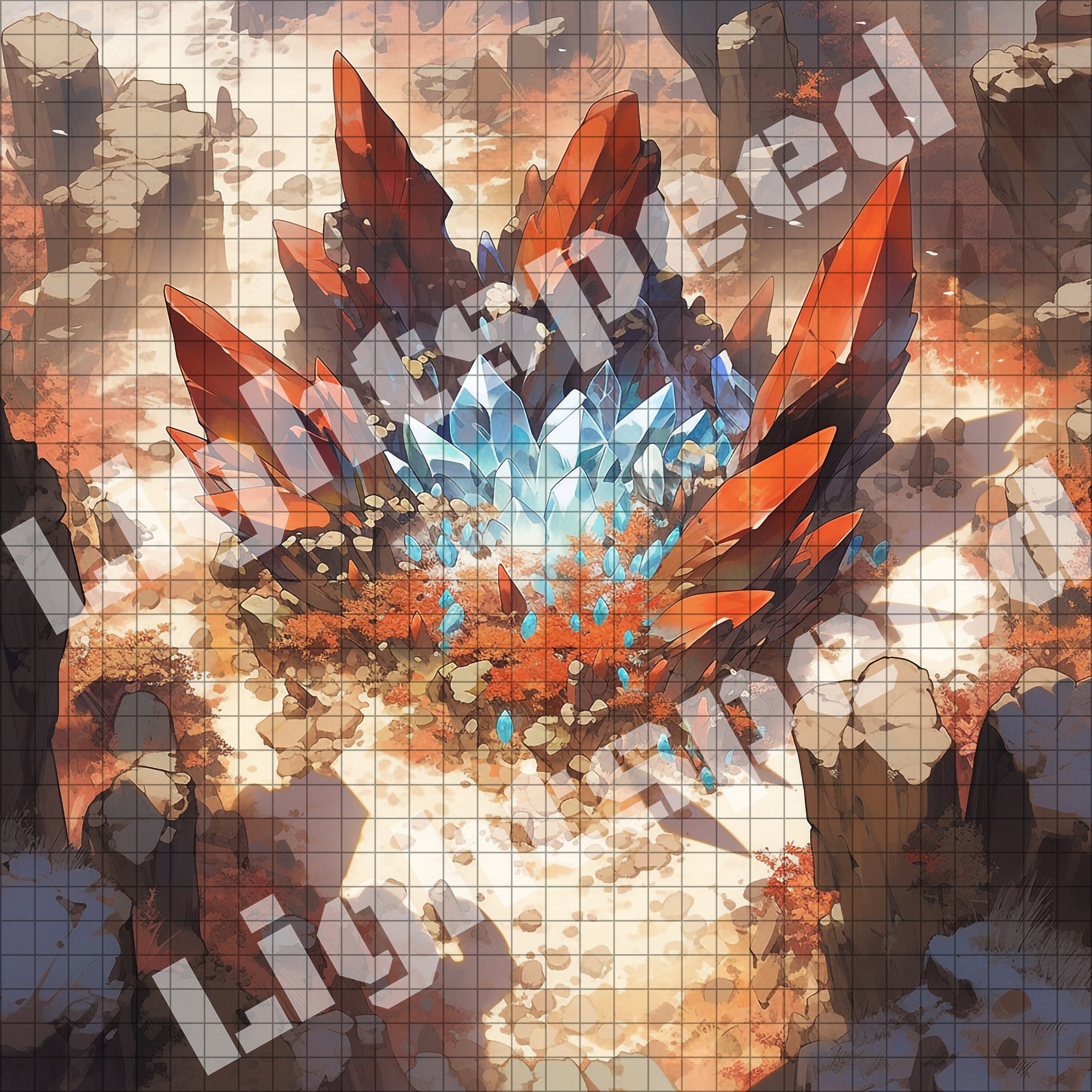 Crystal Cave 4, Dnd Battle Map, D&D, Battle Map, Dungeons and Dragons, 5e, Roll20, VTT, DM Tools ...