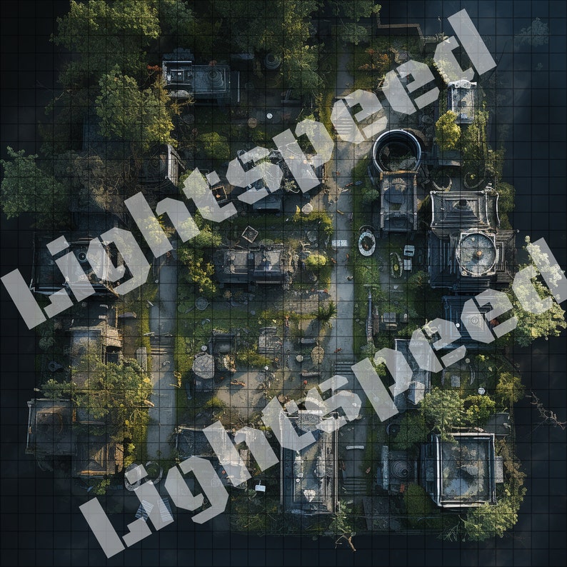 Graveyard 1, Dnd Battle Map, D&D, Battle Map, Dungeons and Dragons, 5e ...