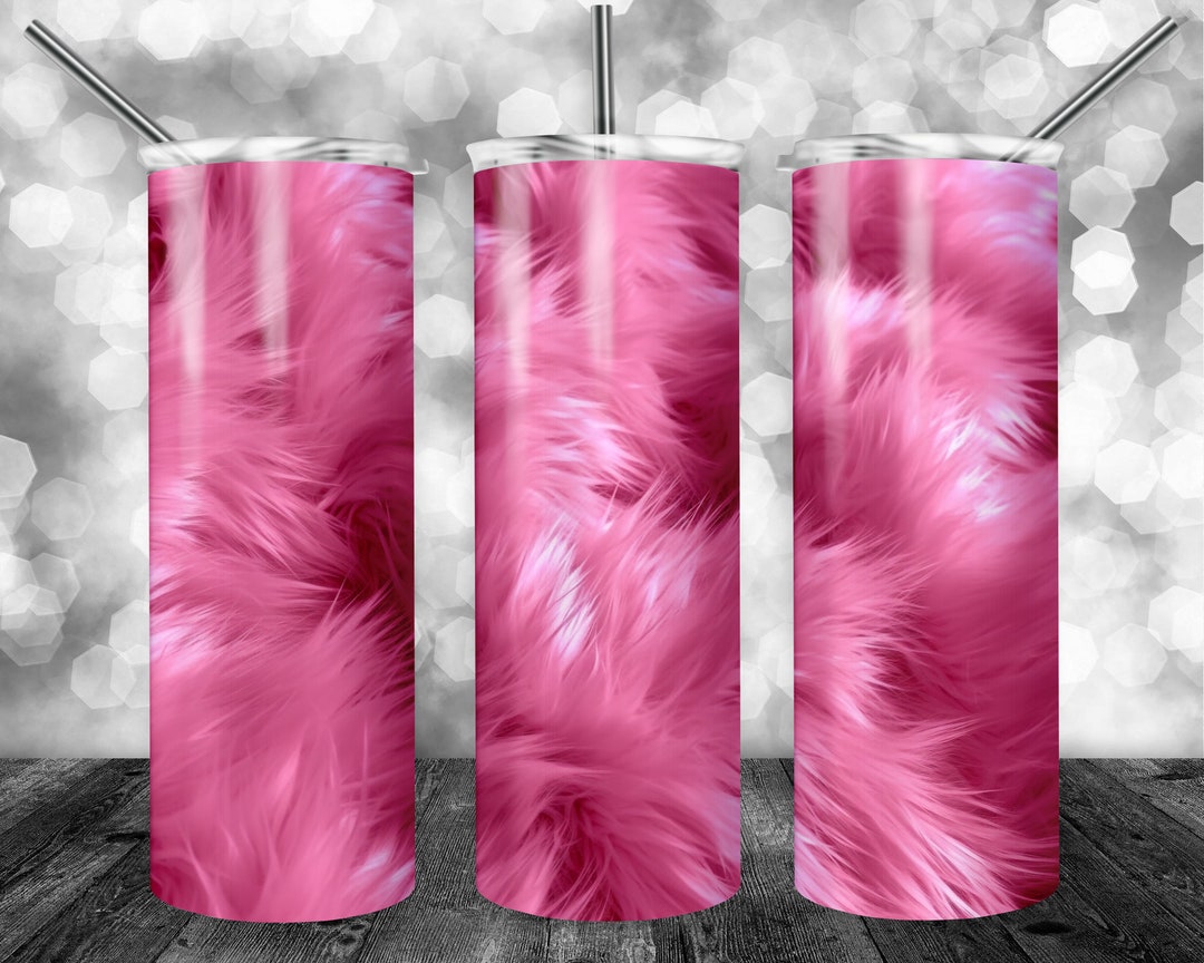 Pink Fur Wrap 1, 20 Oz Tumbler Wrap, Fur Wrap, Straight Template ...