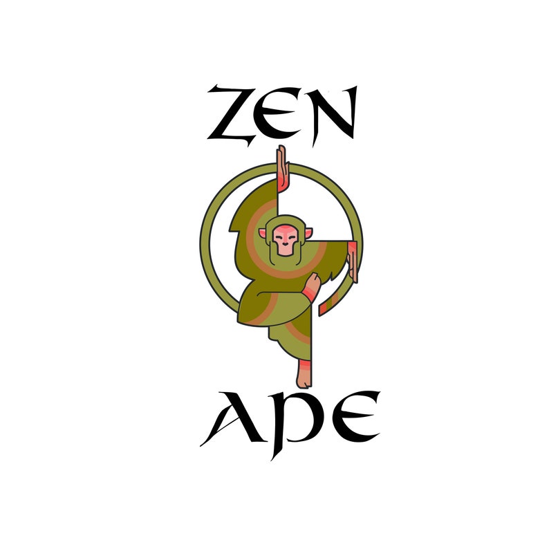 Zen Ape SVG DXF PNG Cut File for Cricut Silhouette Svg - Etsy
