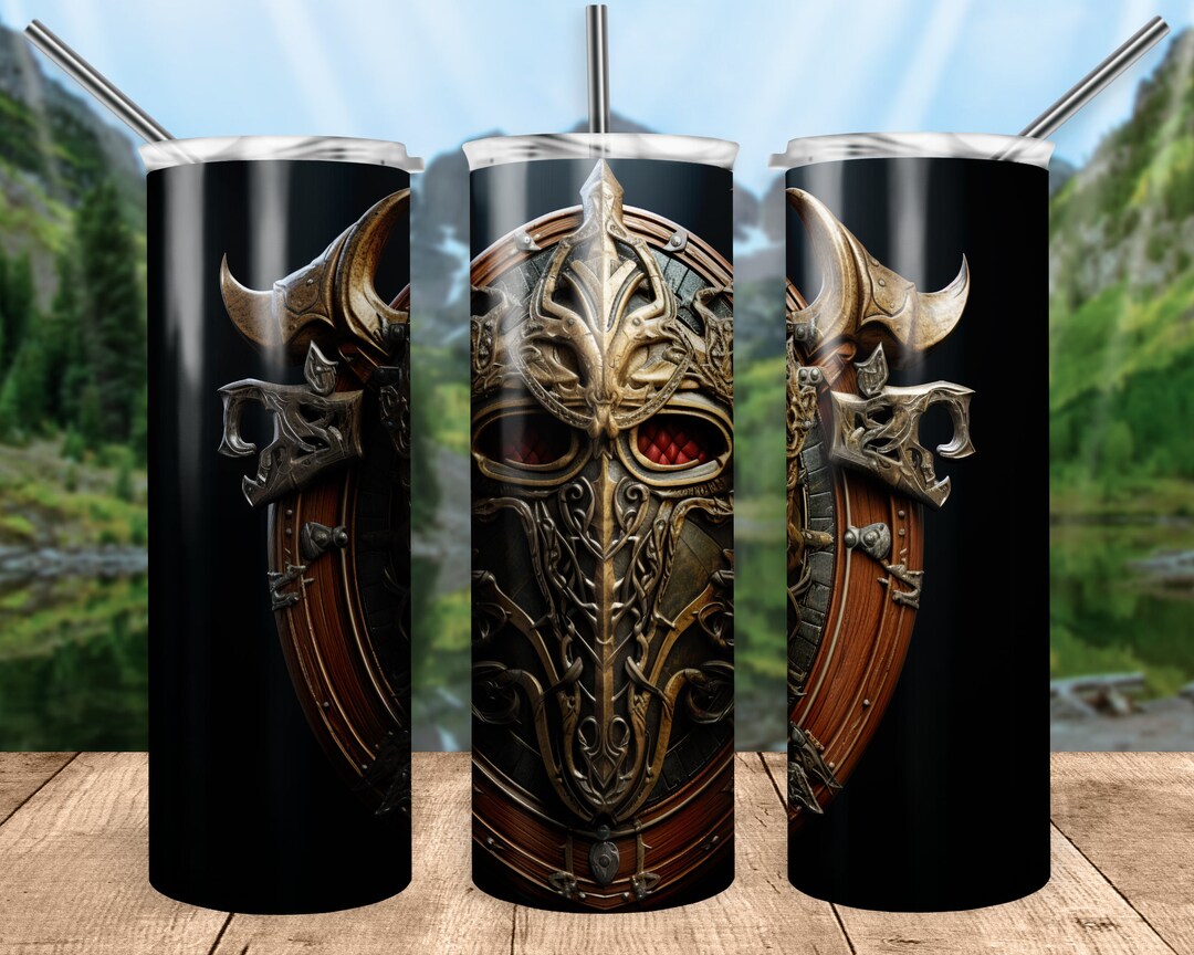 Viking Shield 4, 20 Oz Tumbler Wrap, Viking Wrap, Straight Template ...