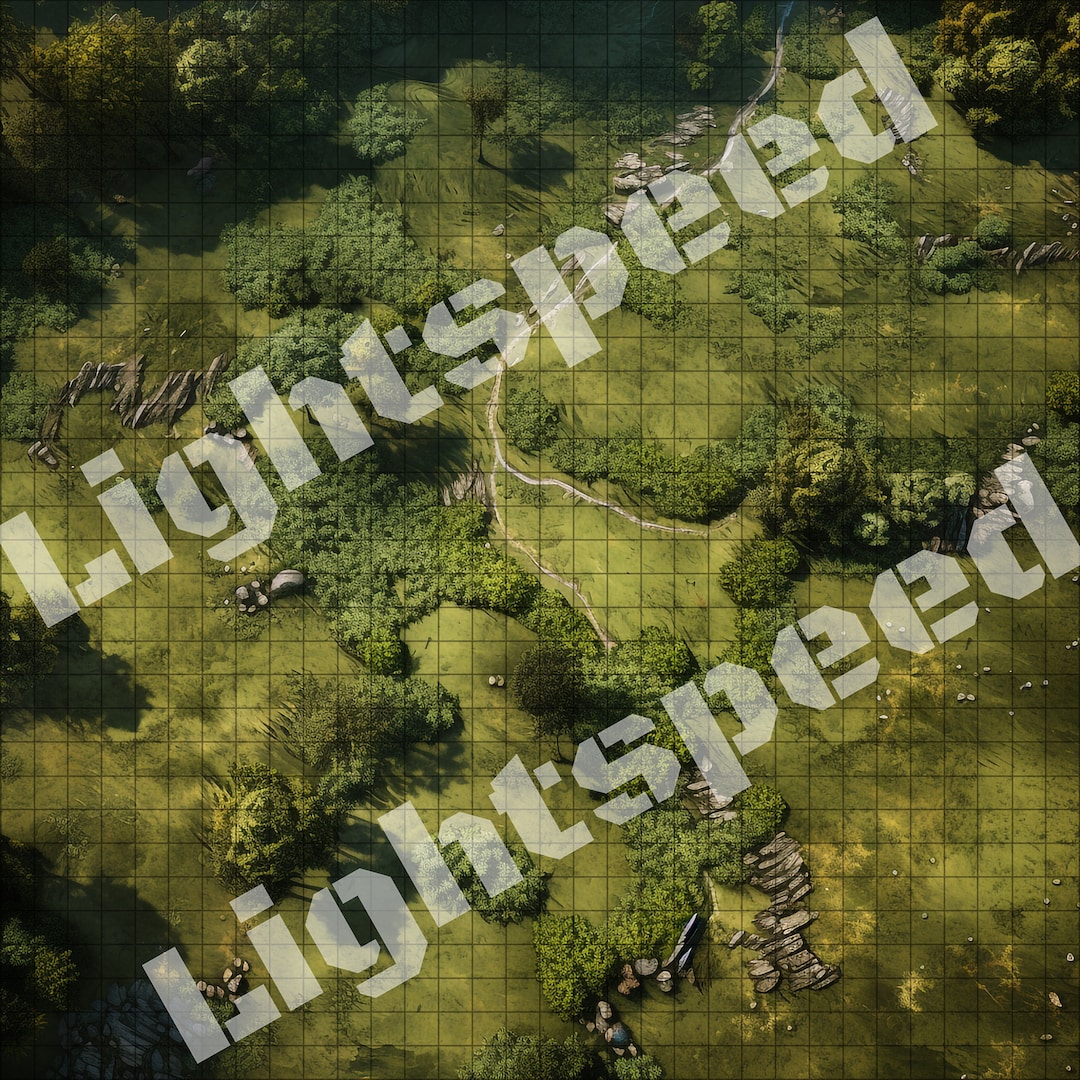 Grassland 1, Dnd Battle Map, D&D, Battle Map, Dungeons and Dragons, 5e ...