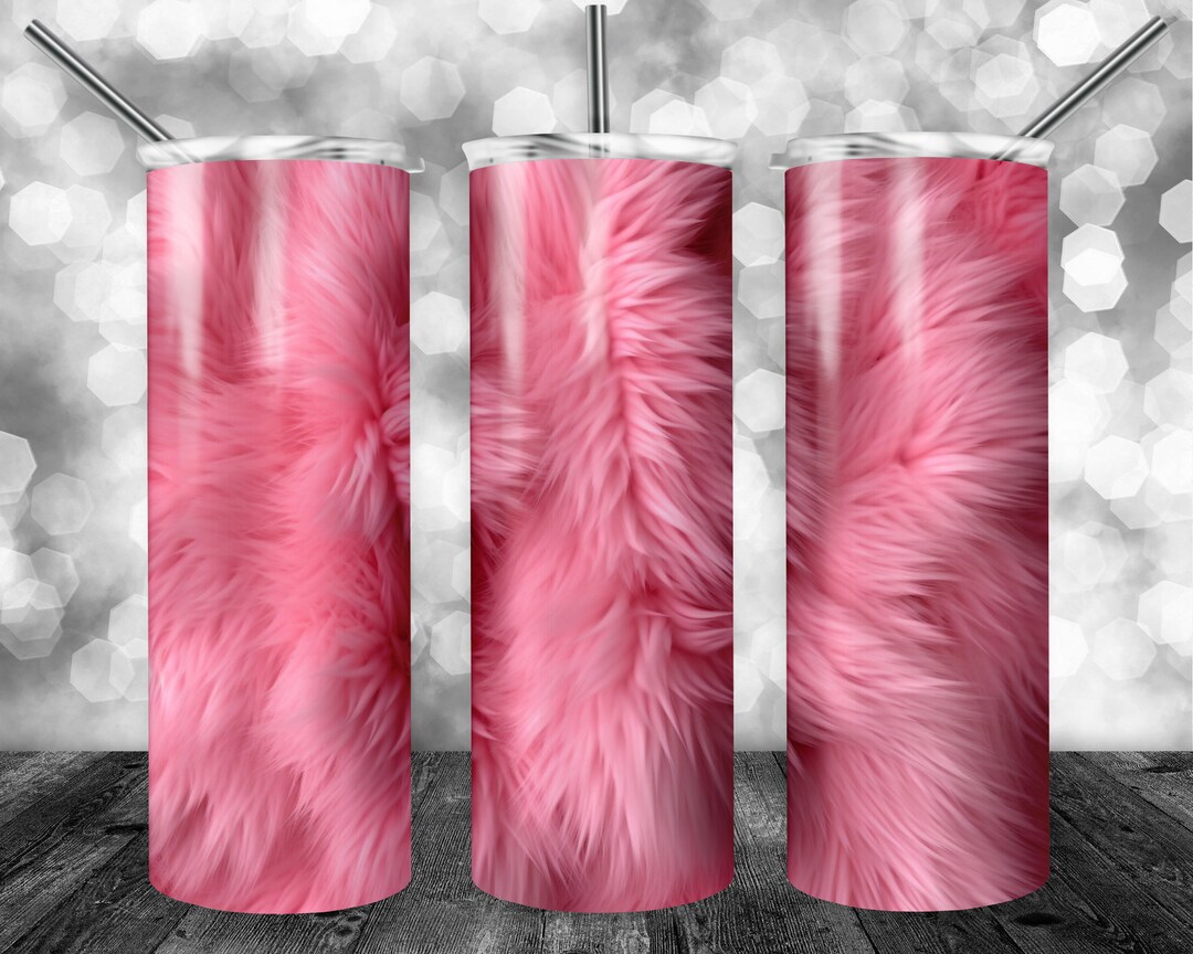 Pink Fur Wrap 2, 20 Oz Tumbler Wrap, Fur Wrap, Straight Template ...