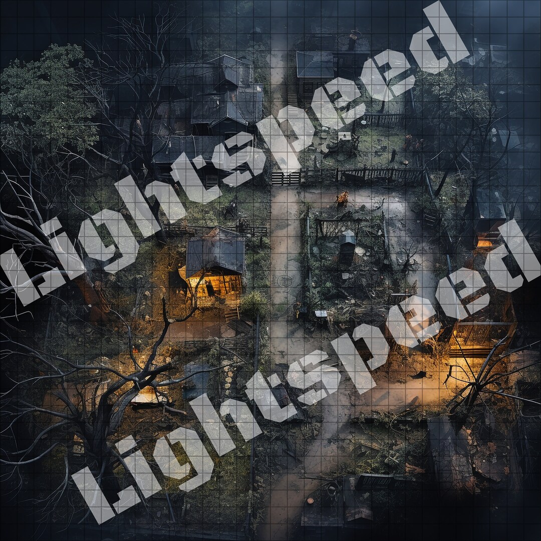 Abandoned Town 1, Dnd Battle Map, D&D, Battle Map, Dungeons and Dragons ...