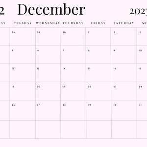 Pink 2023 Calendar, Printable Wall Calendar - Etsy