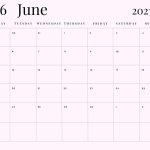 Pink 2023 Calendar, Printable Wall Calendar - Etsy