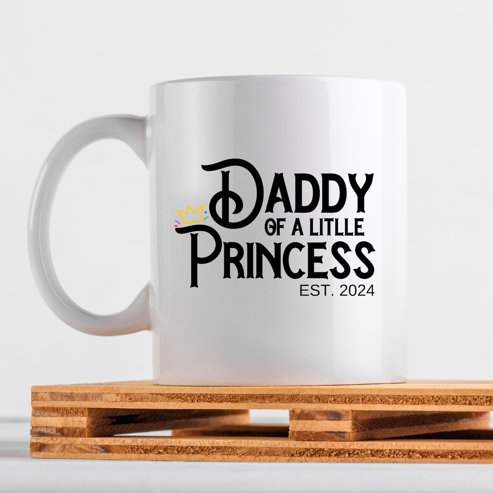 Mens 1st Time New Girl Dad First Time Father Est 2024 Gift Daddy of a ...