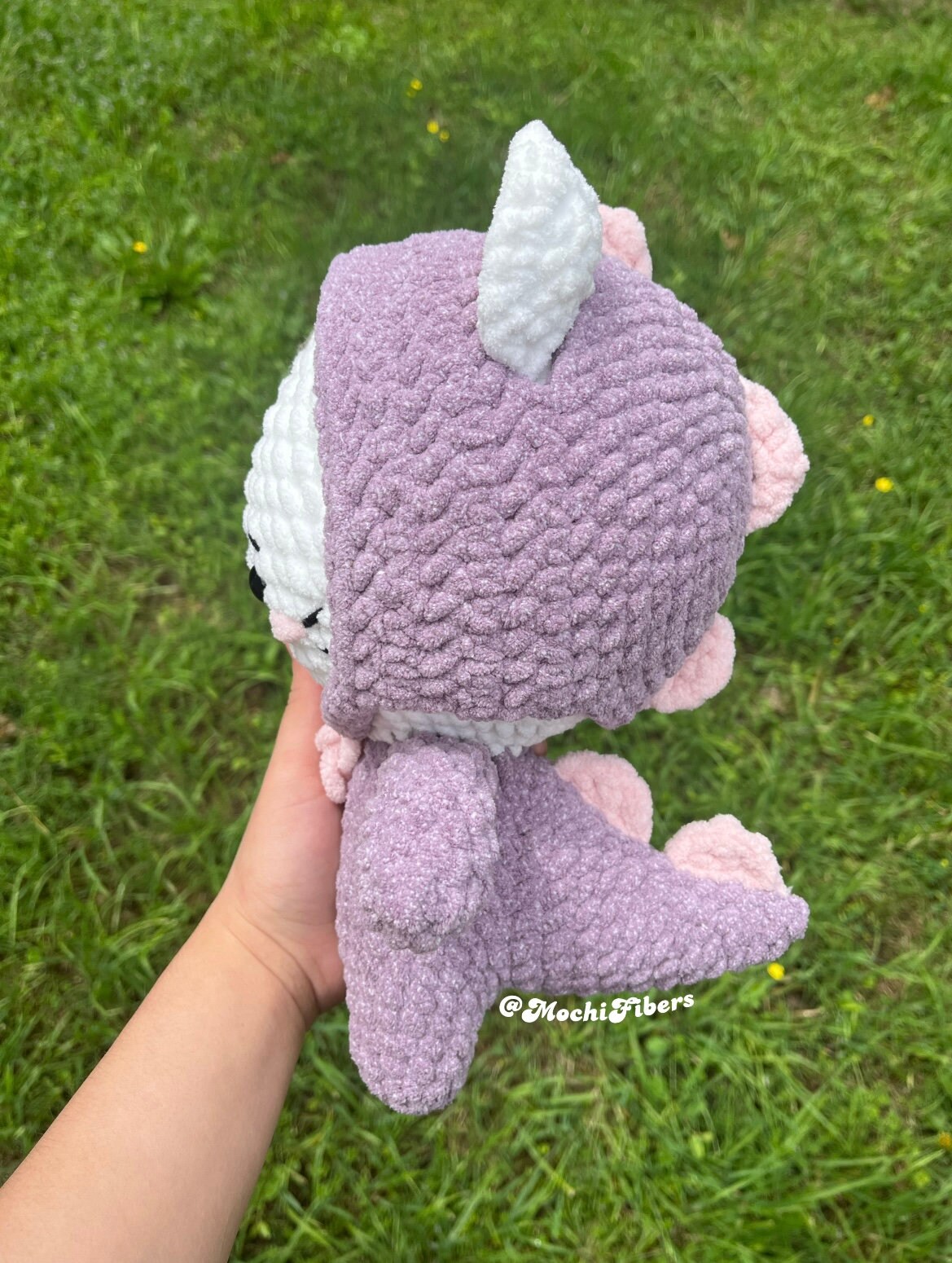 Purple Dino Kitty Plushie - Etsy
