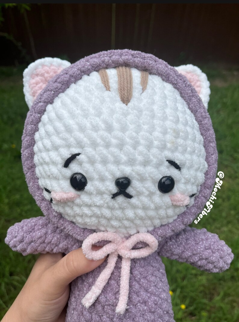 Purple Dino Kitty Plushie - Etsy