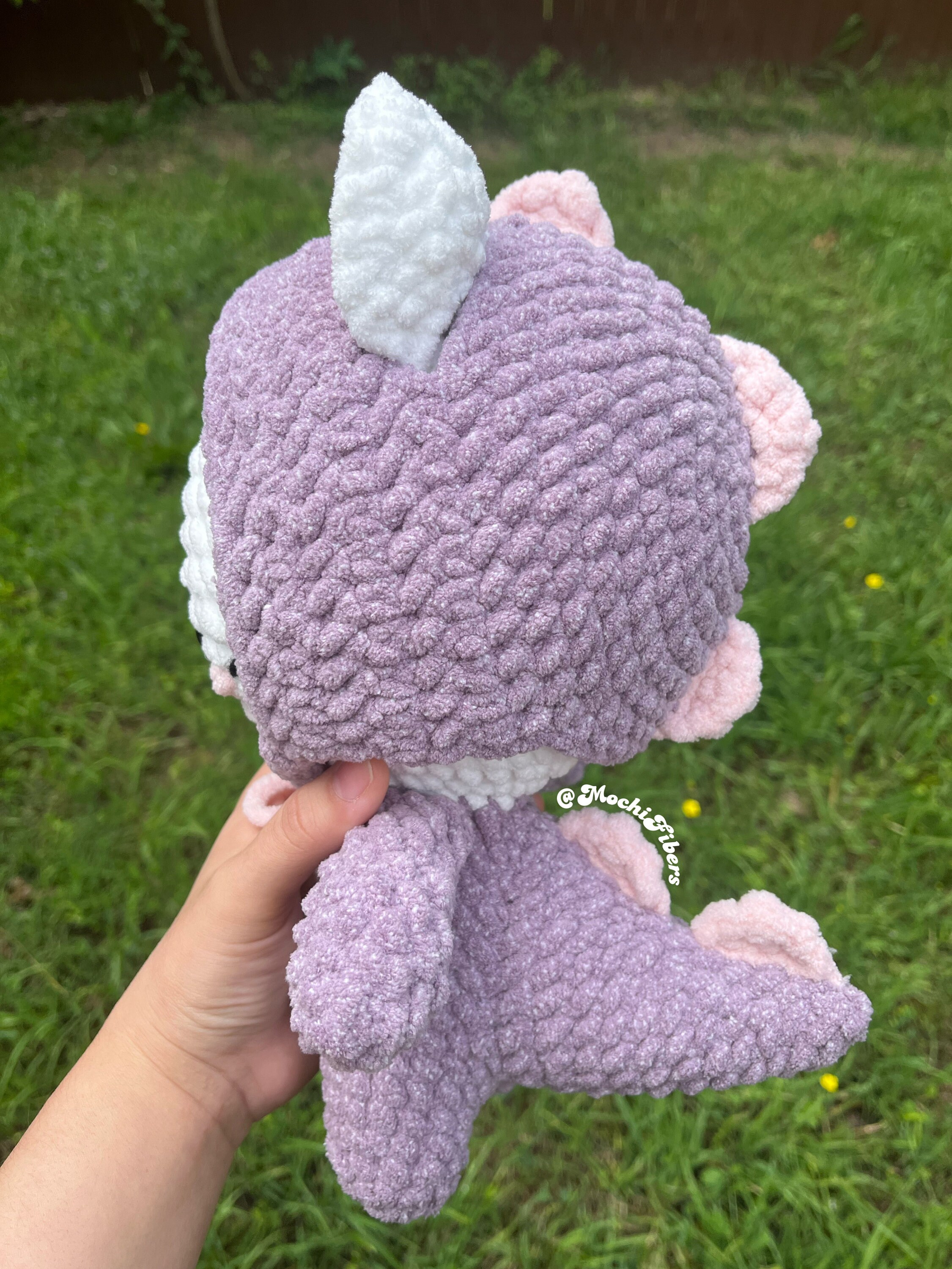 Purple Dino Kitty Plushie - Etsy