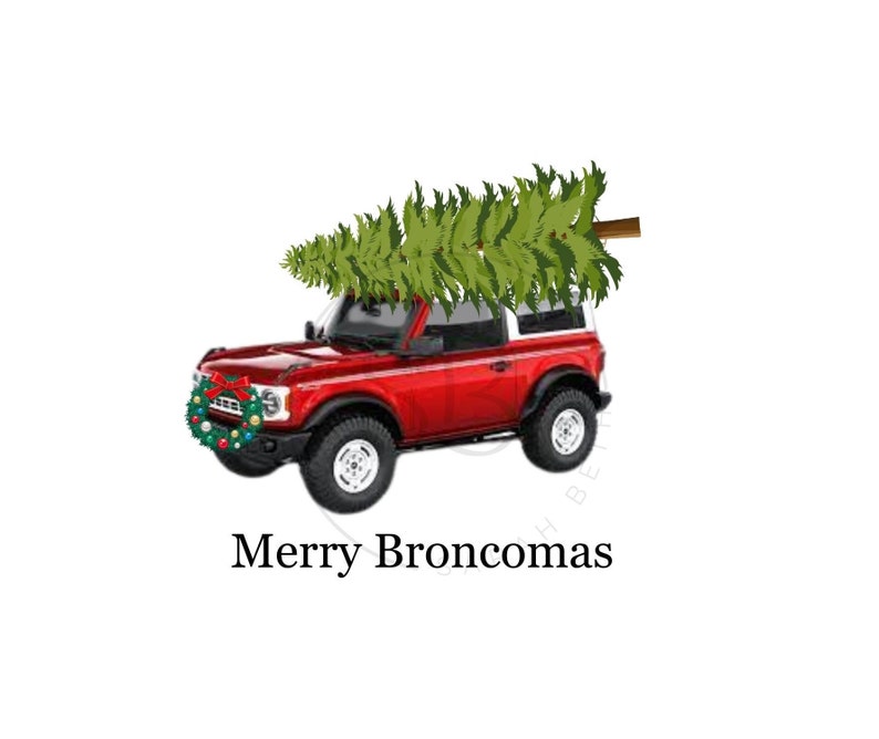 Ford Bronco Christmas Tree Sublimation Transfer: DIY Shirt - Etsy