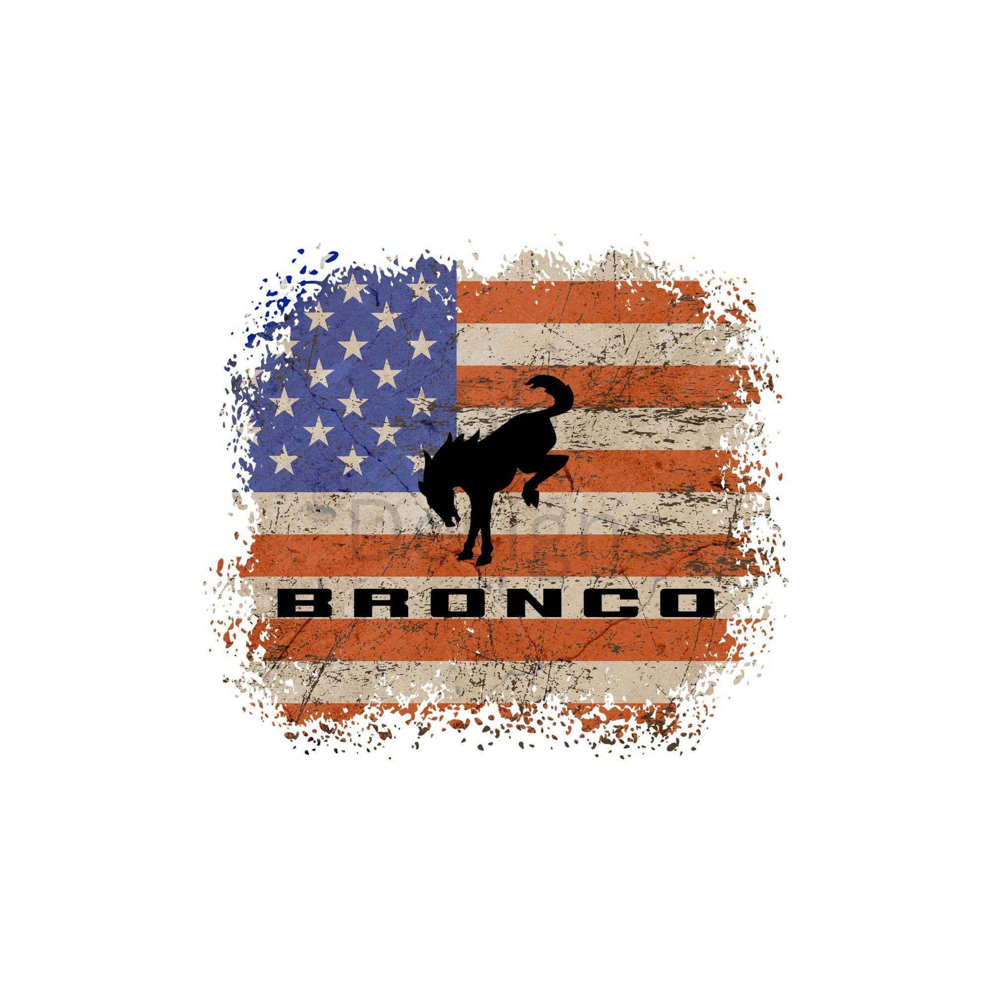 Ford Bronco American Flag Sublimation Transfer: DIY Shirt Design - Etsy