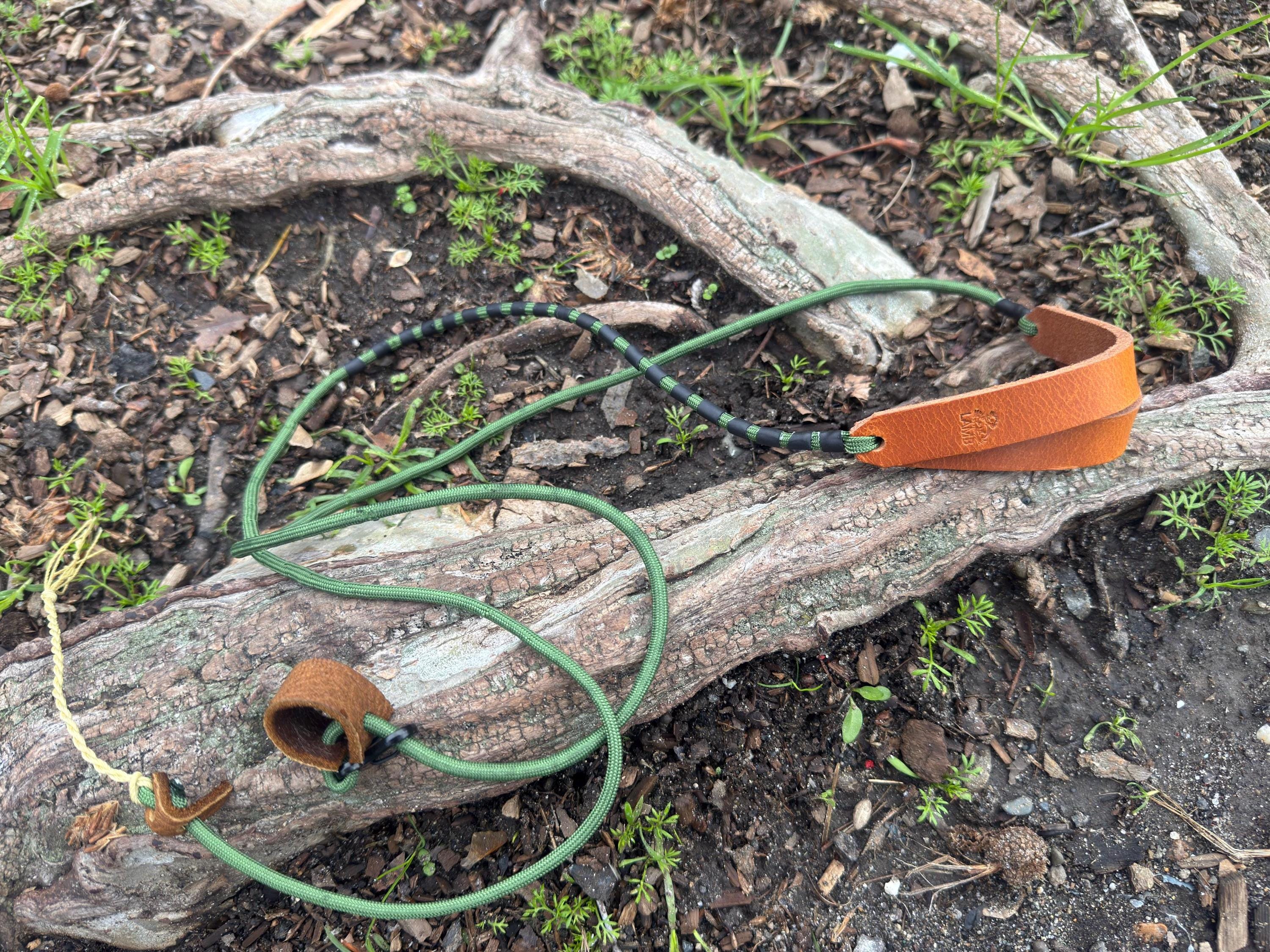 The Lamb Sling: Leather and Paracord Shepherd Sling - Etsy