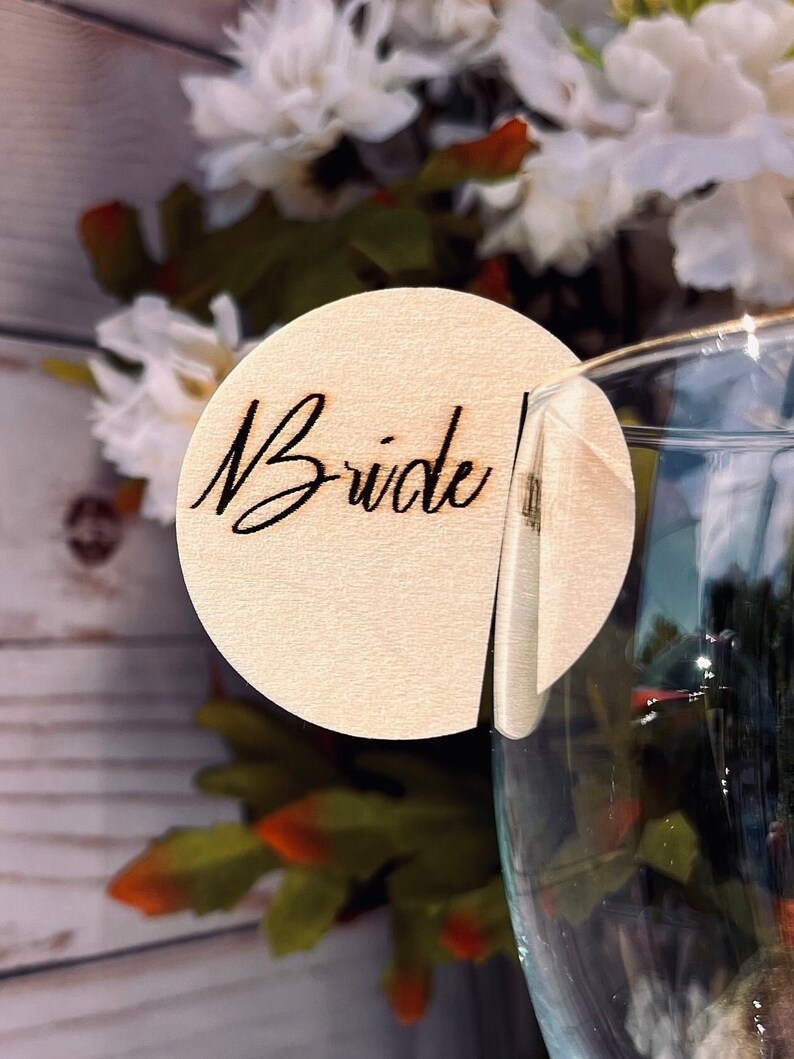 Drink Tags Wedding Drink Tags Drink Charm Wooden Drink - Etsy