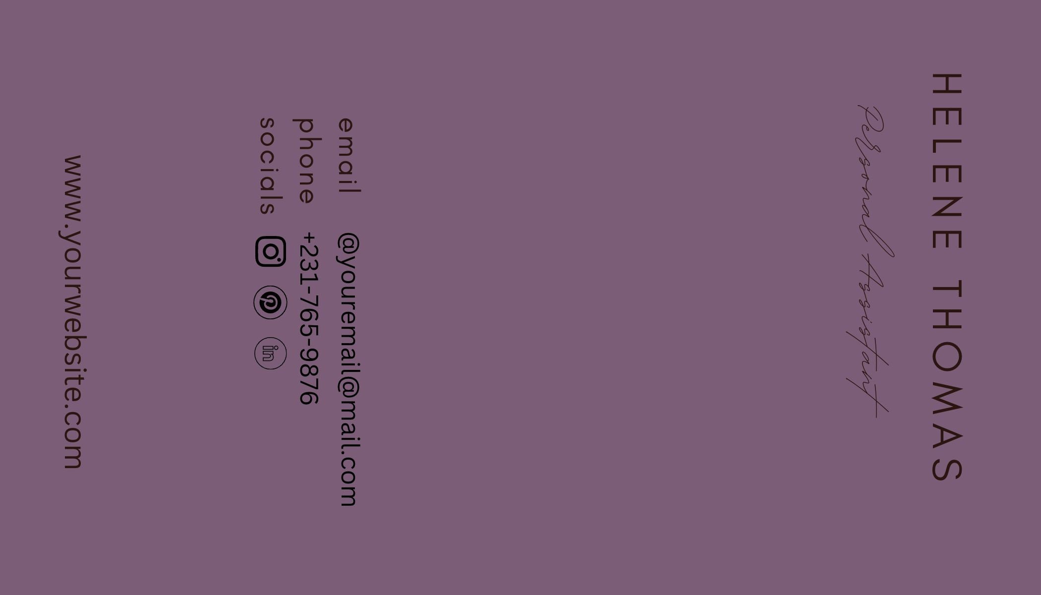 Neutral Minimalist Corporate Business Card,green Business Card,purple ...