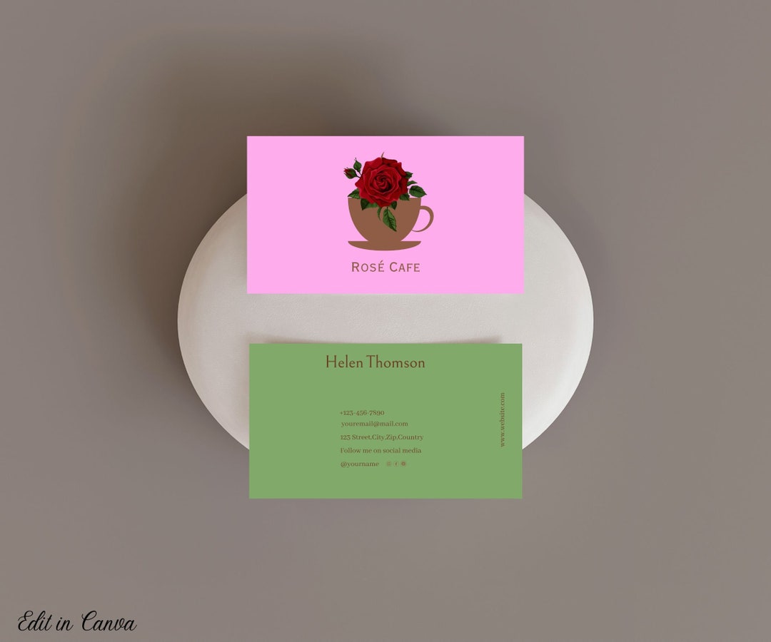 Coffee Business Card Template,diy,editable ,unique Card,roastery Small ...