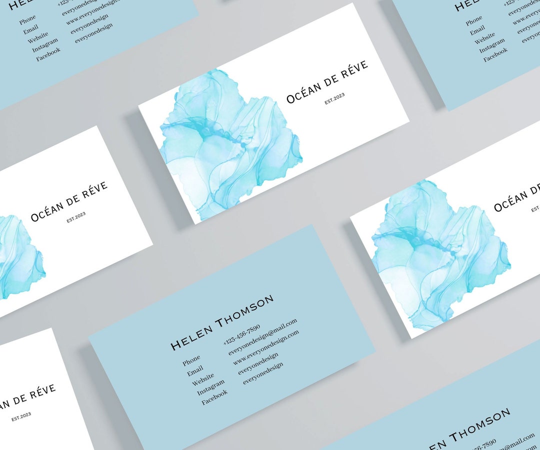 Ocean Breeze Theme Template,corporate Template,company Business Card ...