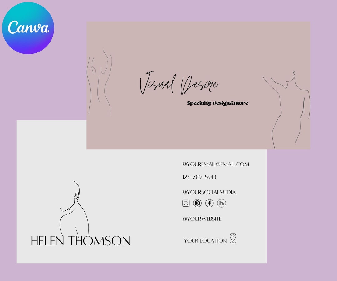 Visual Business Card,clean Business Card,aestethic Business Card - Etsy