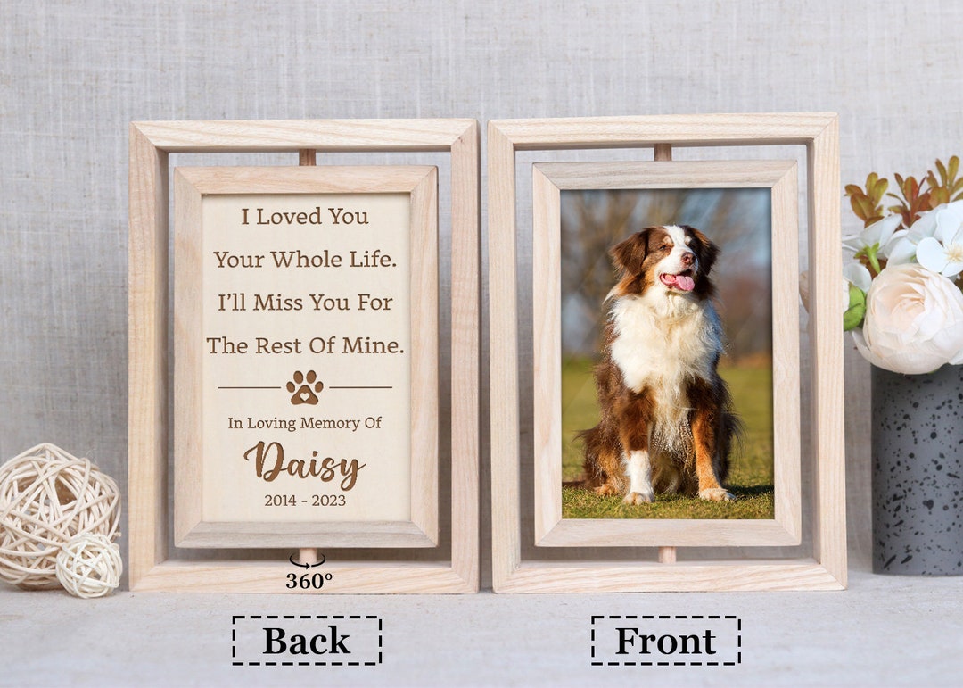 Custom Pet Memorial Frame Dog Loss Gift Dog Memorial Gift - Etsy
