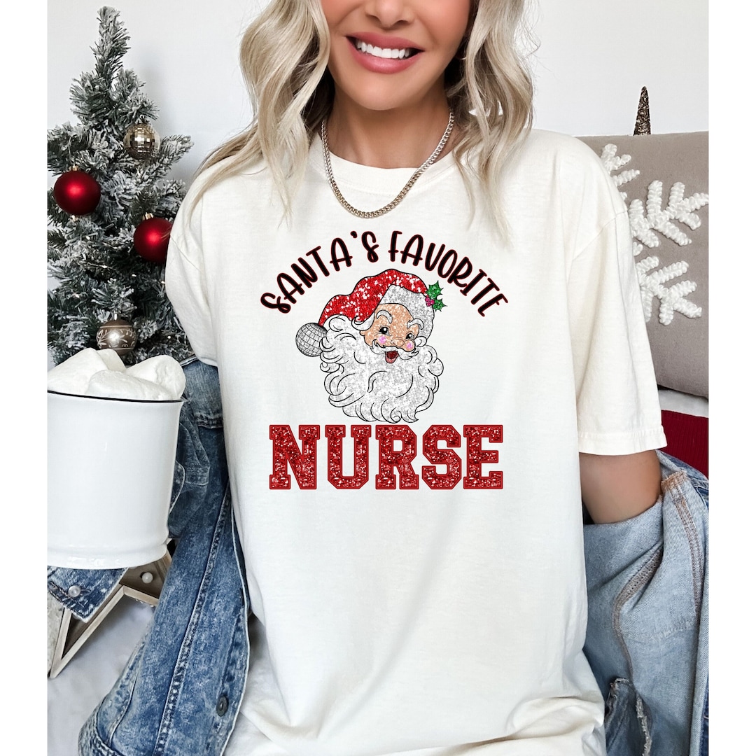 Santas Favorite Nurse Png, Christmas Nurse Png, Santa Nurse Png ...